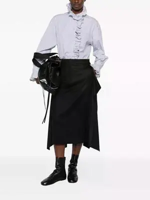 JUUN.J Draped Asymmetric Skirt