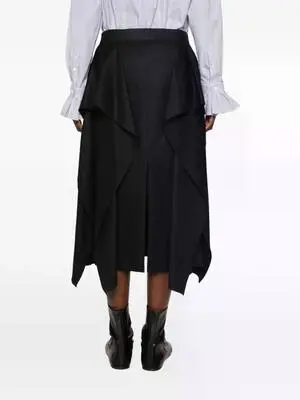 JUUN.J Draped Asymmetric Skirt