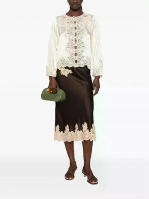 DÔEN Lucine Lace-panel Blouse