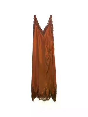 Bimba Y Lola Toffee Camisole Dress With Knot - Brown