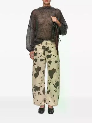 Bimba Y Lola Barrel Pony Denim 5-pocket Trousers - Neutrals