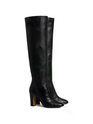 Alberta Ferretti Leather Knee-high Boots - Black