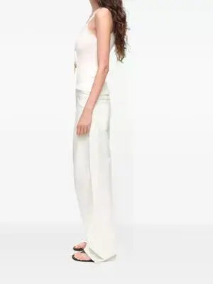 Bimba Y Lola Barrel- White Denim 5-pocket Trousers