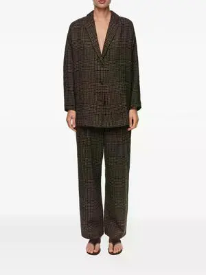 Bimba Y Lola Checked Darted Straight-leg Trousers