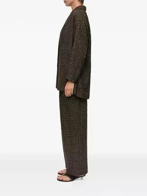 Bimba Y Lola Checked Darted Straight-leg Trousers