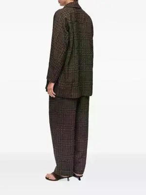 Bimba Y Lola Checked Darted Straight-leg Trousers