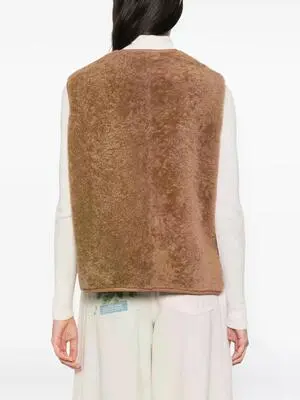 AIN AMOR Shearling-effect Sleeveless Jacket