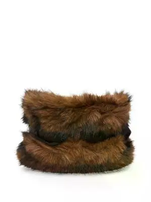 Andersson Bell Belted Faux-fur Scarf - Brown
