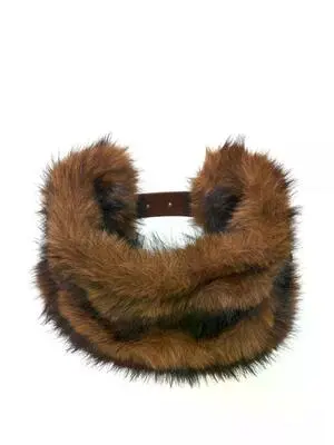 Andersson Bell Belted Faux-fur Scarf - Brown