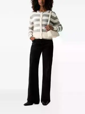Patrizia Pepe Striped Button-up Cardigan