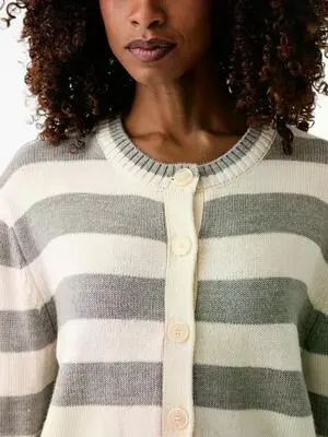 Patrizia Pepe Striped Button-up Cardigan