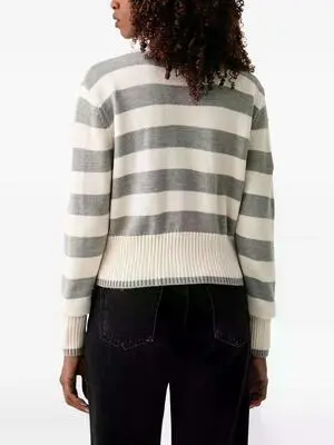 Patrizia Pepe Striped Button-up Cardigan