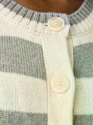 Patrizia Pepe Striped Button-up Cardigan