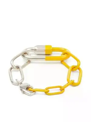 MAISON MARGIELA Carabiner Contrasting Color Bracelet - Silver