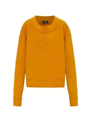 Dsquared2 Embroidered-logo Cotton Sweatshirt - Orange