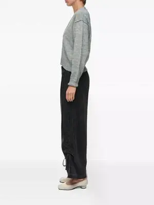 Bimba Y Lola Gray Melange Wool Cardigan