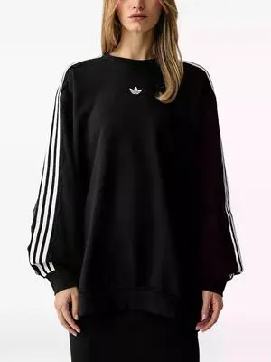 Adidas Lace-trim Side-stripe Sweater - Black