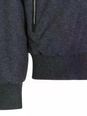 MONTECORE Ribbed-trim Zip-up Cardigan