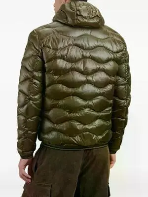BLAUER. Wave-quilted Hooded Jacket - Green