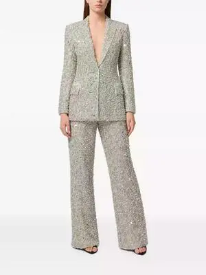 Philipp Plein Tulle High-waisted Trousers Pearls Crystals