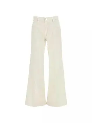 HAIKURE Corduroy-effect Flared Jeans - White