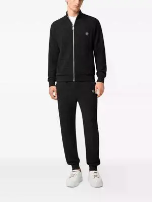 Philipp Plein Padded Tracksuit Jacket Biker Monogram - Black