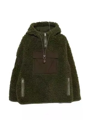 Loewe Fleece-texture Hooded Jacket - Green