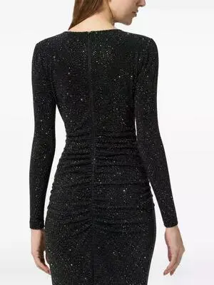 Philipp Plein Long Dress All-over Strass