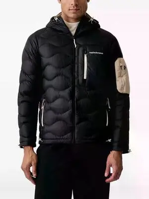 PEAK PERFORMANCE Helium Utility Quilted Hooded Jacket - Black