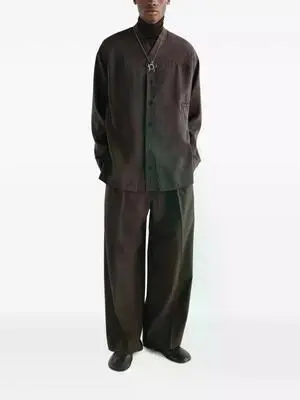 LEMAIRE V-neck Shirt In Dry Silk