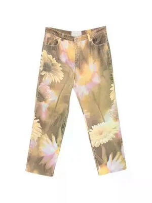 Roberto Cavalli 1980s Floral-print Jeans - Brown