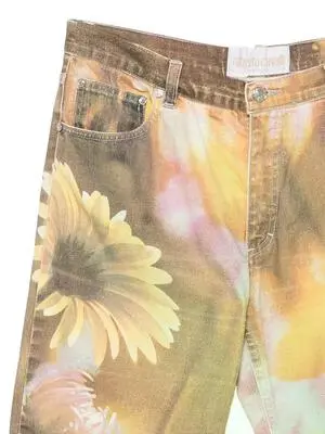Roberto Cavalli 1980s Floral-print Jeans