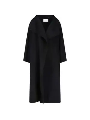 THE FRANKIE SHOP Leroy Funnel-neck Coat - Black
