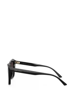 JIMMY CHOO Geometric-frame Sunglasses - Black