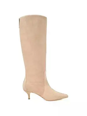 Peserico Pointed-toe Suede Boots - Neutrals