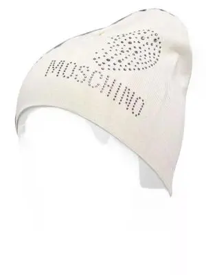 Moschino Rhinestone-embellished Logo Beanie Hat
