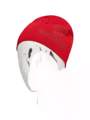 Moschino Crystal-embellished Heart-motif Beanie Hat