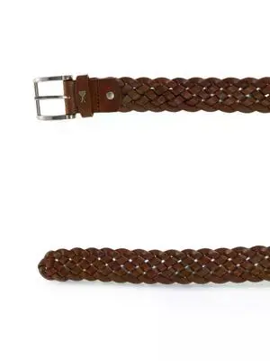AMI Paris Braided Paris Paris Cow Leather Belt 30mm