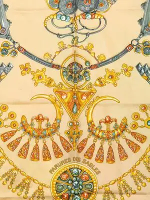 Hermès 1990-2010 Parures Des Sables Silk Scarf 90 Scarves - Neutrals