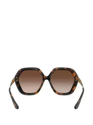 Dolce & Gabbana Tortoiseshell-effect Geometric-frame Sunglasses