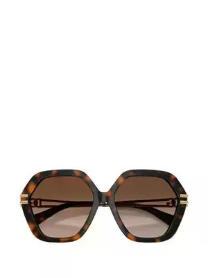 Dolce & Gabbana Tortoiseshell-effect Geometric-frame Sunglasses