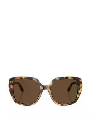 Dolce & Gabbana Tortoise-effect Butterfly-frame Sunglasses - Brown
