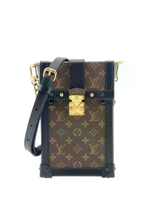 LOUIS VUITTON 2021 Monogram Pochette Trunk Verticale Crossbody Bag - Brown