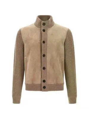 Zegna High-neck Cardigan - Neutrals