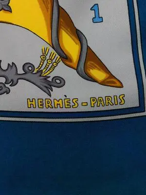 Hermès 1990-2010 Le Tarot Silk Scarf 90 Scarves - Blue