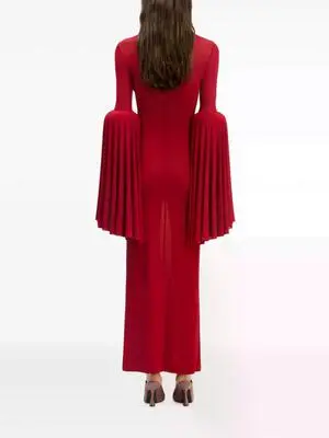 JEAN PAUL GAULTIER Pleated-sleeve Long Dress