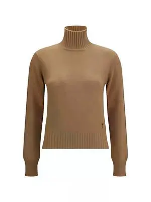AMI Paris De Coeur Roll-neck Sweater - Brown