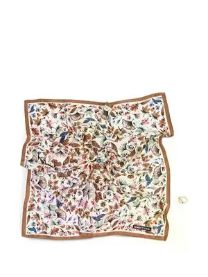 Bimba Y Lola Floral-print Heart-ring Scarf