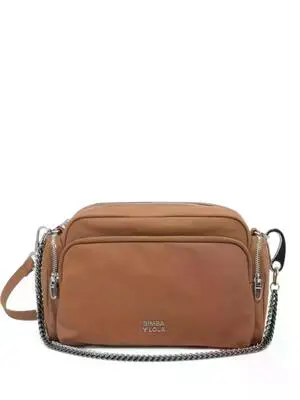 Bimba Y Lola Large Light Cotton Pocket Crossbody Bag - Brown
