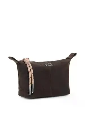 Bimba Y Lola Small Dark Coated Trapecio Make-up Case - Brown